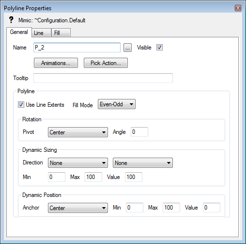 Mimics Guide - General Tab (Editing Objects on a Mimic)